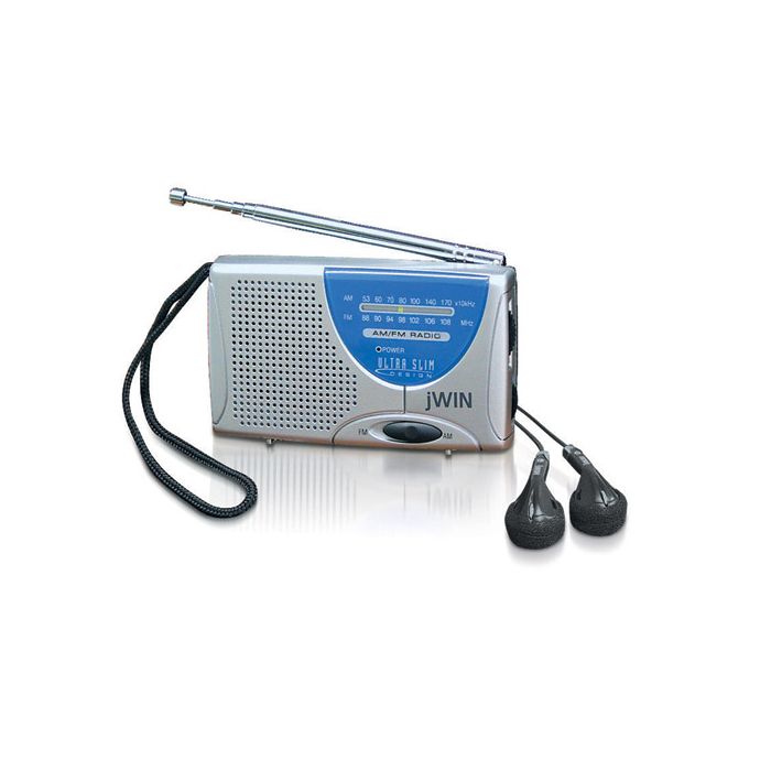 jWin JX-M6 Super Slim AM/FM Radio with Speaker