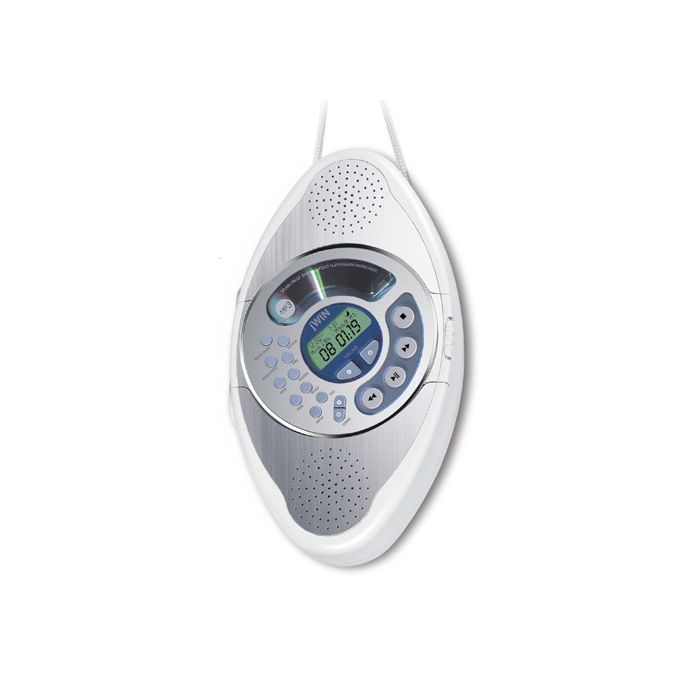 jWin JXM95 Splash-Proof Shower Radio/CD Player