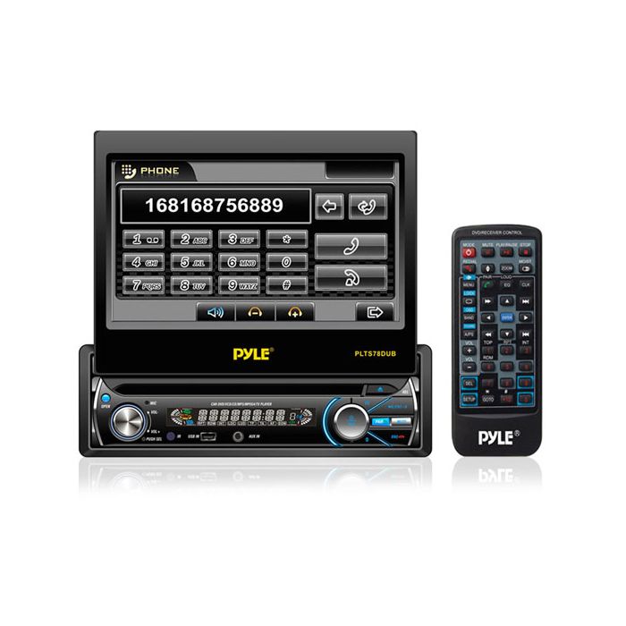 Pyle PLTS78DUB 7'' Single DIN In-Dash Detachable Motorized Touch Screen ...