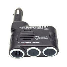 Vector VEC038 3 In 1 12 Volt DC Socket Adapter